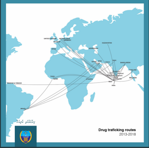 Drugs smuggled into Maldives from 19 countries within the past five years